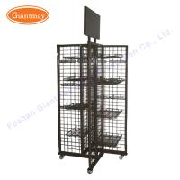 China Stainless Steel Bakery Bread Racks Wire Mesh Retail Display Stand for sale