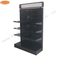 China Free Standing Metal Shelf with Hanging Hooks Display Rack Mobile Phone Accessories for sale