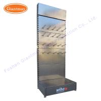 China Free Standing Mobile Accessories Pegboard Metal Stand Store Display Rack for sale