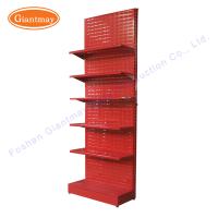 China Stand Merchandising Hanging Hooks Metal Storage Shelves Rack for sale