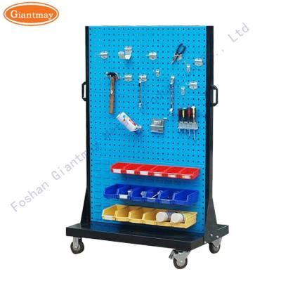 China Free Standing Hardware Shop Metal Pegboard Hanging Display Rack for sale