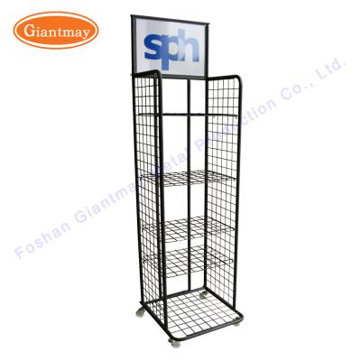 China Retail Shop Potato Chip Rack Metal Wire Display Stand for sale