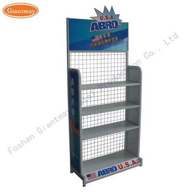 China 3 Tiers Metal Promotion Grid Wire Stand Mesh Display for sale