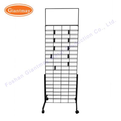 China Hat Stand Display Rack For Retail Store Metal Mesh Shelves for sale