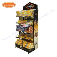 China Floor Standing Snacks Chocolate Bar Potato Chip Display Rack Easy Assembly for sale