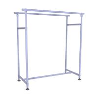 China Metal Double Boutique Clothing Display Racks Floor Standing For Shops for sale