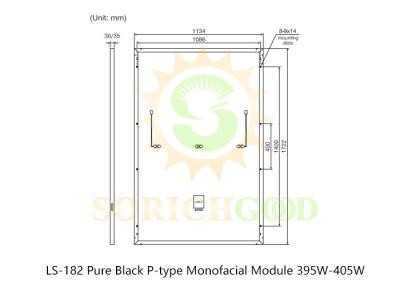 China 395W 182 Pure Black Monocrystalline Silicon Panels For Residential And Commercial for sale