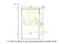 China 440W 182 Pure Black P-Type Monofacial Module Mono PV Solar Panels for sale