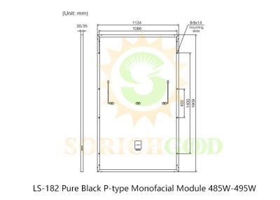China 485W 182mm Monocrystalline Silicon PV Module Mono Si Solar Cells for sale