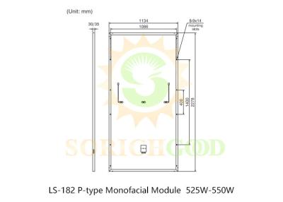 China 525W-550W Monocrystalline Silicon Panels For Large Scale Solar Power Installations for sale