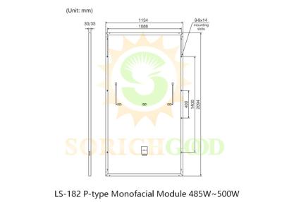 China 485W Powerful 21.06% Efficiency Monocrystalline Silicon Panels For Solar Applications for sale