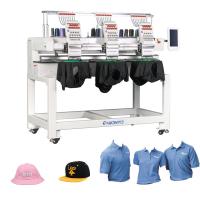 China Industrial 3Head Computerized and Magnetic Embroidery Machine for Caps and T Shirts; Bags for sale