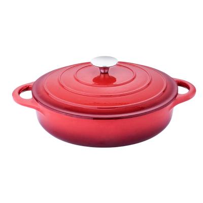 China Chef Cast Iron Oval Dutch Oven Enamel Cast Iron Pot With Lid for sale