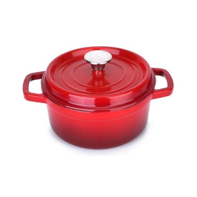 China Enamel Coated Cast Iron Dutch Oven 24cm 4.8L Oval Casserole with Lid for sale