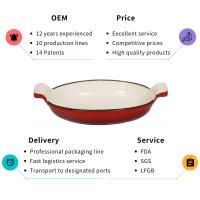 China High Quality Cast Iron Frying Pan Enameled Cast Iron Oval Pan for sale