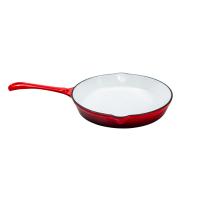 China 8 Inch Enameled Cast Iron Skillet Round Deep Frying Pan Stove Top 20cm for sale