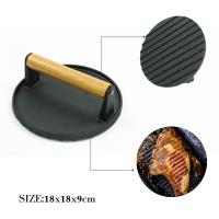 China Professional Camping Kitchen Accessories 7 Inch Cast Iron Burger Press for sale