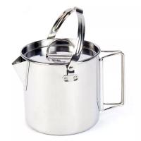 China 1.2L Stainless Steel Camping Tea Kettle with Folding Handles for sale