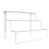 China Luxury Acrylic Countertop Jewelry Display Cases Lighted Piercing Mobile for sale