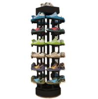 China Organizer Retail Shoe Display Rack Flooring Metal Stands Commercial for sale