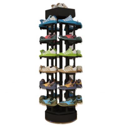 China Organizer Retail Shoe Display Rack Flooring Metal Stands Commercial for sale
