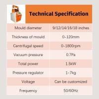 China Semi-Automatic Vacuum Centrifugal Casting Machine 1.5kW 1800rpm for Zinc Alloy Medals for sale