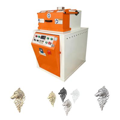 China Vacuum Zinc Alloy Pin Brooch Centrifugal Casting Machine Semi-Automatic for sale