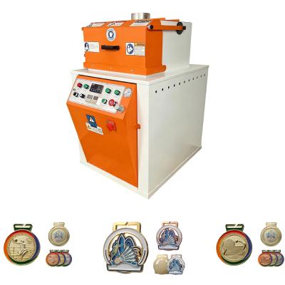 China Continuous Casting Machine for Metal Honor Award Medal Semi-automatic Vacuum Spin Casting Machine for Zinc Alloy Sports Medals for sale