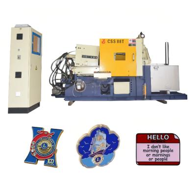 China Zinc Alloy Die Casting Machine Embossed Badge Die Casting Machine Logo Badge Maker for sale