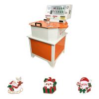 China Zinc Alloy Spin Casting Machinery for Christmas Holiday Gifts Badge Manual Spin Casting Machine for Santa Snowman for sale