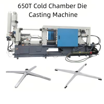 China 650T Cold Chamber Die Casting Machine Chair Bases Machine ADC12 Office Chair Leg Base Machine for sale