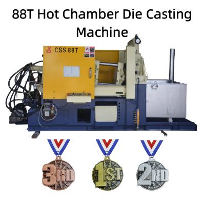 China 88T Hot Chamber Die Casting Machine for Durable Zinc Alloy Sports Medal Manufacturing for sale