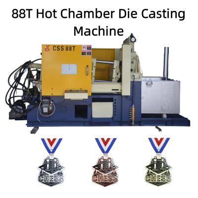 China 88T Hot Chamber Die Casting Machine for Antique-Finish Zinc Alloy Souvenir Badge Production for sale