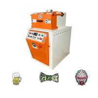China Zinc Alloy Metal Brooch with Letter Print | Semi-Automatic Vacuum Centrifugal Casting Machine for sale