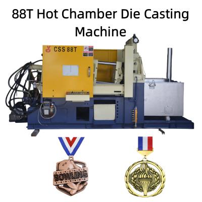 China 88T Hot Chamber Die Casting Machine for Durable Zinc Alloy Sports Medal Manufacturing for sale