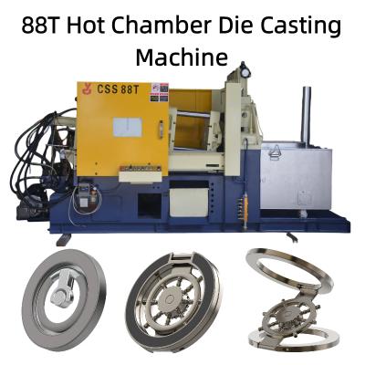China 88T Versatile Hot Chamber Die Casting Machine for Custom Zinc Alloy Magnetic Ring Phone Stand Flexible Production for sale