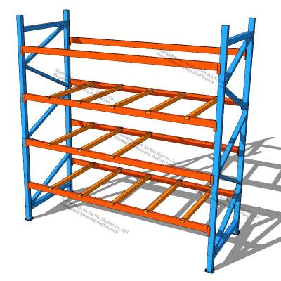 China Customized Size Narrow Aisle Beam Racking Steel Metal Shelves for sale