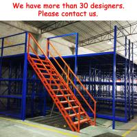 China 4.5 Ton Mezzanine Floor Storage Multi Tier Factory Warehouse Rack Customizable Cold Rolled Steel for sale