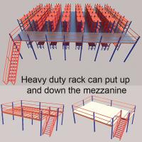 China 4.5 Ton Mezzanine Floor Storage Multi Tier Factory Warehouse Rack Customizable Cold Rolled Steel for sale