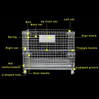 China 0.6T Pallet Storage Cage ODM Metal Roll Cage with Wheels for Logistics for sale