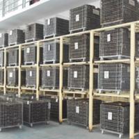 China 0.6T Pallet Storage Cage ODM Metal Roll Cage with Wheels for Logistics for sale