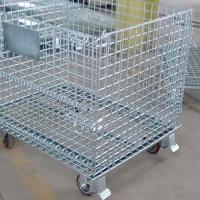 China 600kg Warehouse Storage Cage with Wheels for Supermarket ODM Custom for sale