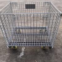 China 600kg Warehouse Storage Cage with Wheels for Supermarket ODM Custom for sale