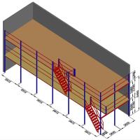 China Multilayer Steel Mezzanine Floor Storage Rack 2-3 Floors 100-500kg Capacity Custom Size for sale