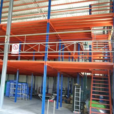 China Multilayer Steel Mezzanine Floor Storage Rack 2-3 Floors 100-500kg Capacity Custom Size for sale