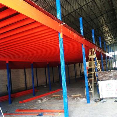 China 7000kg Capacity Heavy Duty Mezzanine Warehouse Shelving Units Steel Storage Rack for sale