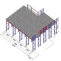 China Heavy Duty Mezzanine Storage Rack System 300-2000kg Capacity Customizable for sale