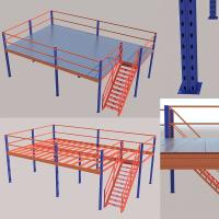 China 5000kg Capacity Storage Mezzanine Platform SGS Warehouse Mezzanine Flooring Rack Custom Size for sale
