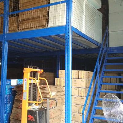 China Q235B Heavy Duty Industrial Mezzanine Steel Platform 300-2000kg Capacity Custom Size for sale