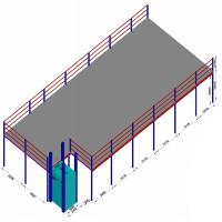 China 8 Ton Industrial Steel Mezzanine Platform Storage Loft Racking Customizable for sale